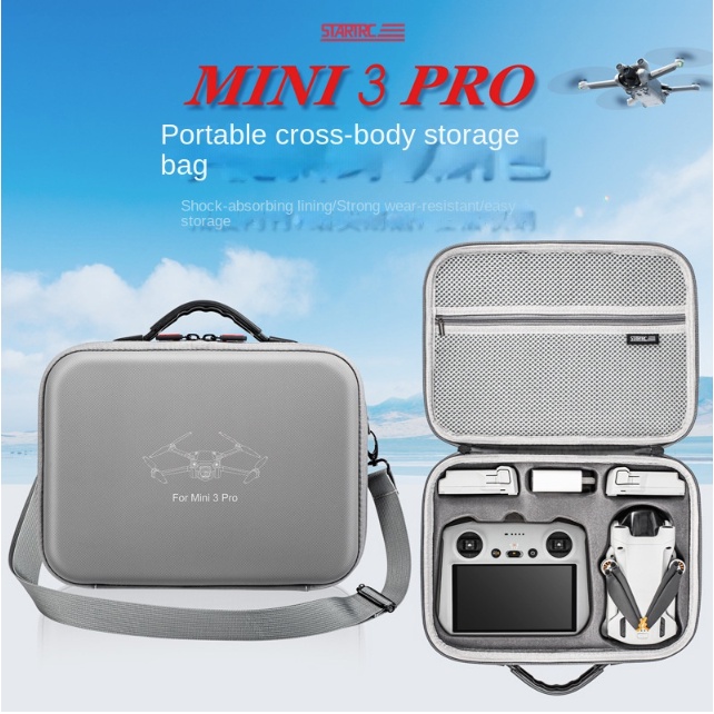 Startrc For DJI Mini 3 PRO /Mini 3 กระเป๋าสะพายข้าง แบบพกพา ปั้นชิ้นเดียว RC พร้อมหน้าจอ รีโมต ...