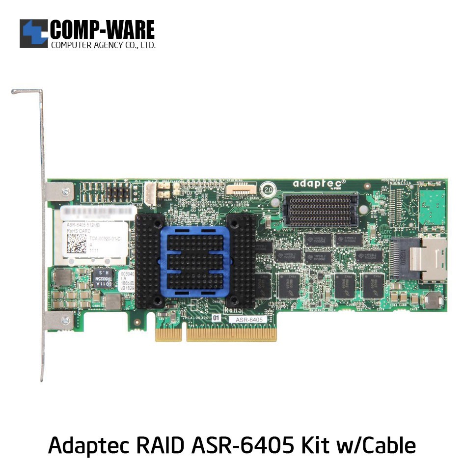 Microsemi Adaptec Raid Controller 2271100-R รุ่น ASR-6405 4-Port Internal PCIe Kit พร้อมสาย ไม่ ...