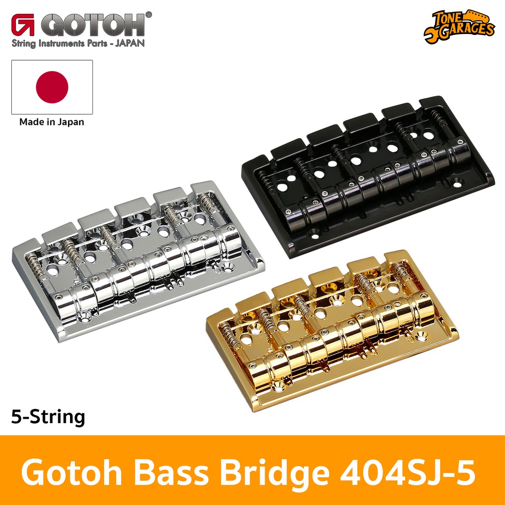 Gotoh 404SJ-5 5-String Bass Bridge Multi-Tonal Series หย่องเบสไฟฟ้า 5 สาย Made in Japan | Shopee ...