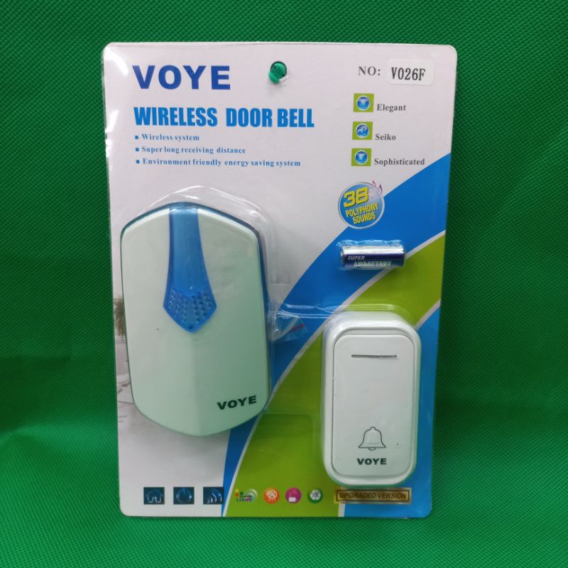 Voye Wireless Door Bell V026F กริ่งประตูไร้สาย | Shopee Thailand