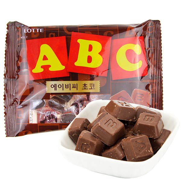 lotte ABC milk chocolate ขนมเกาหลี ช็อคโกแลตนม 72g ABC 밀크 초코릿 | Shopee ...