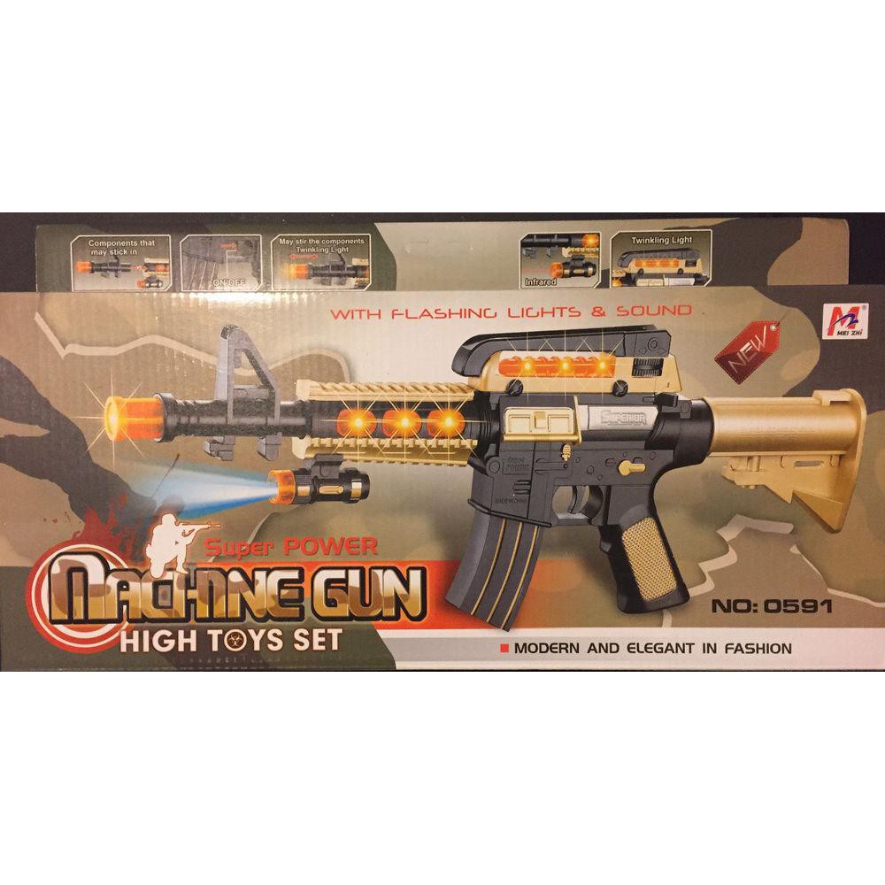 ปืนสไนเปอร์ ปืนมีเลเซอร์ ไฟ เสียง ปืนเด็กเล่น SUPER POWER MACHINE GUN ...