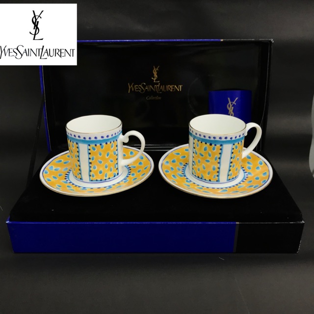 ชุดแก้วกาแฟ YSL YVES SAINT LAURENT COFFEE TEA CUP SET | Shopee Thailand