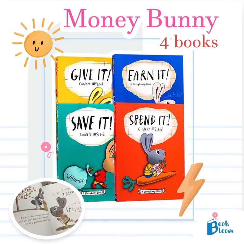 ส่งฟรี!! หนังสือชุด Money Bunny ชุด 4 เล่ม นิทานภาพสอนเคื่องการใช้เงิน ...