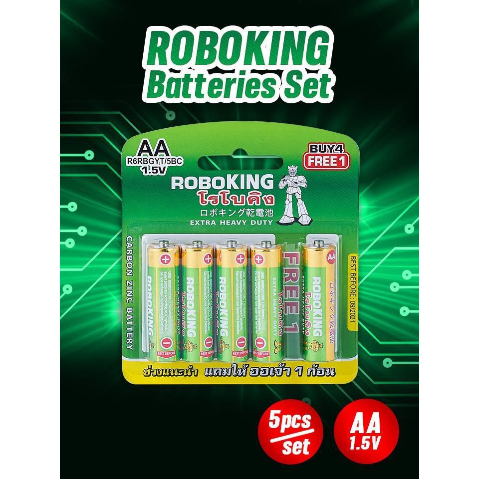 ROBOKING ถ่านขนาด AA แพ็ค 5 ก้อน | Shopee Thailand