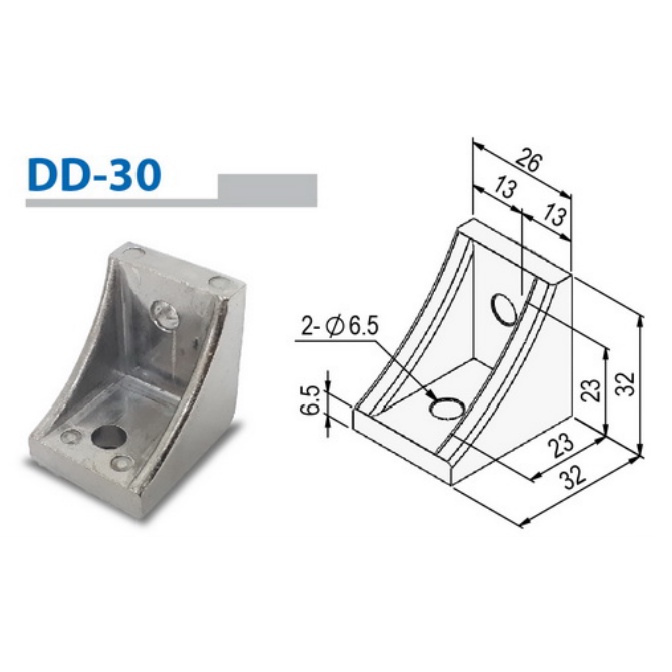 DD-30 (DIE CAST BRACKET 30 for ALUMINIUM PROFILE 30 MM) อลูมิเนียมโปร ...