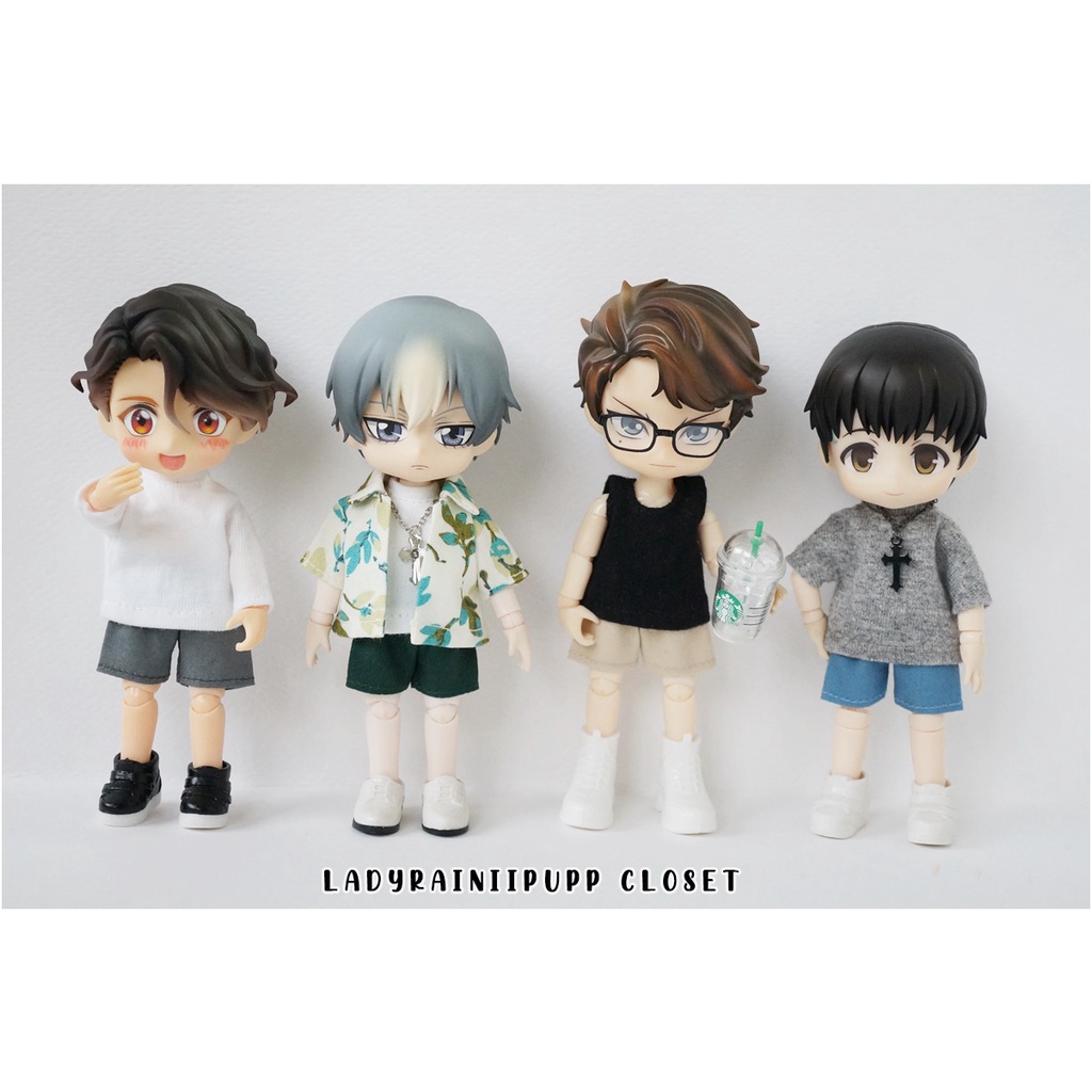 กางเกงขาสั้นสี | 15 สี | ชุดสเกล 1:12 | Nendoroid Doll ,Obitsu 11 ...