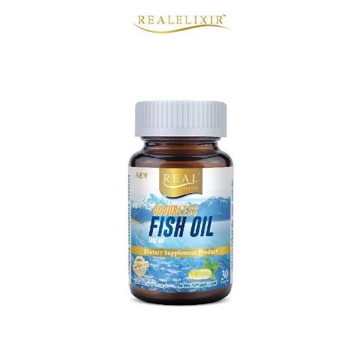 Real Elixir odourless fish oil กลิ่นเปปเปอร์มิ้นต์ | Shopee Thailand