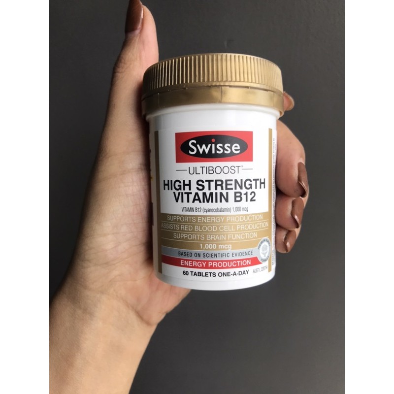 Swisse Ultiboost High Strength Vitamin B12 ขนาด 60 Capsules หมดอายุ 01/ ...