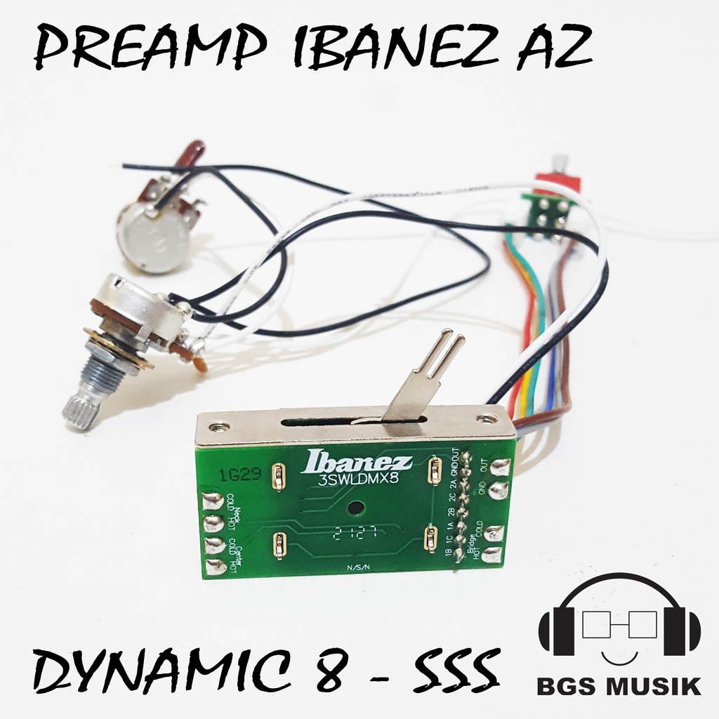 Ibanez AZ Dynamic 8 ชุดสายไฟ - Ibanez AZES Dynamic 8 Preamp - Ibanez AZ ...