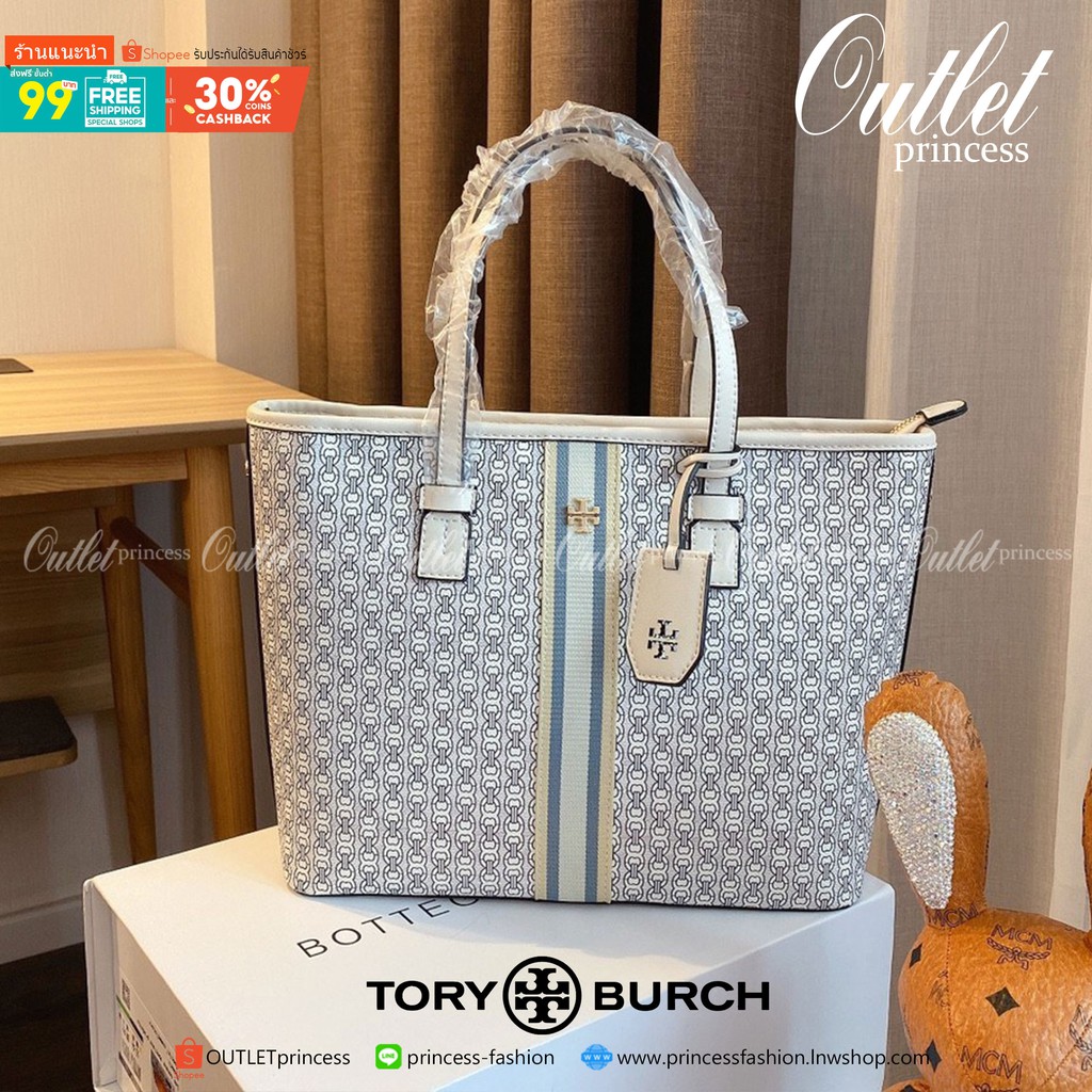 ori TORY BURCH TOTE BAG กระเป๋าสะพายไหล่ทรงช้อปปิ้ง ทรงคลาสสิค ฮิตตลอดกาล ทรงสวยขนาดกำลังดี ...