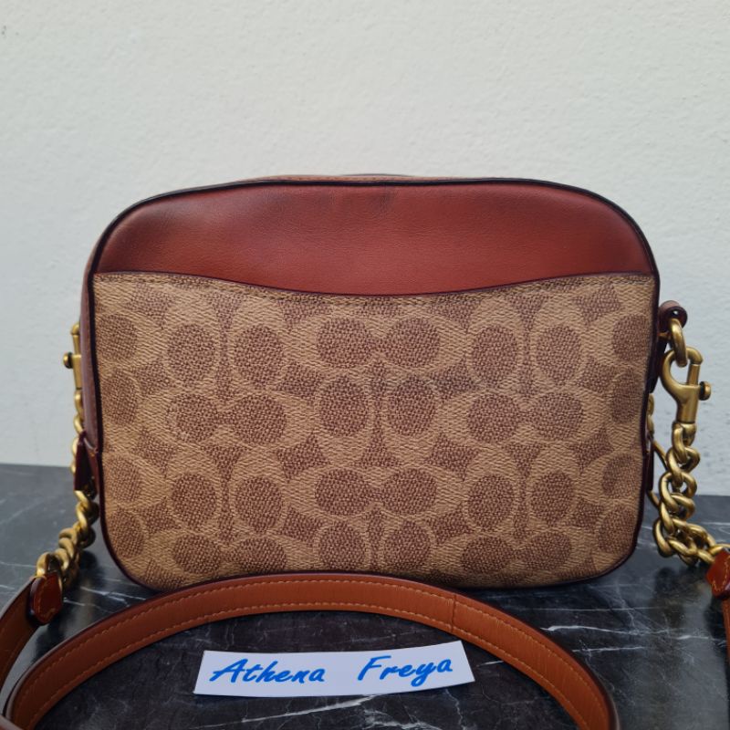 งานช้อป ลายซี กระเป๋าสะพายข้าง Coach ทรงกล่อง 1ซิป มือสองของแท้ Coach ...