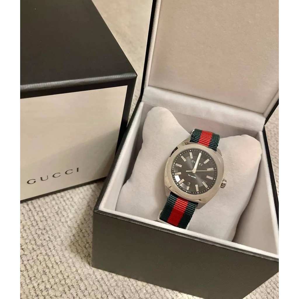 Gucci 2570 watch 41mm สายเขียวแดง | Shopee Thailand