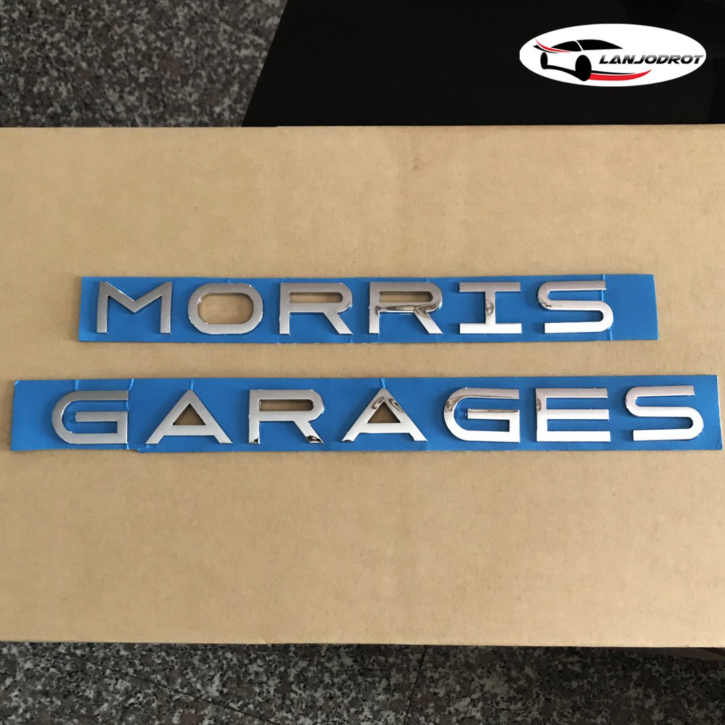 โลโก้ ตัวนูน ตัวอักษรMorris Garages สีโครเมี่ยม ตัวอักษร ขนาดสูง 3.5 cm ...