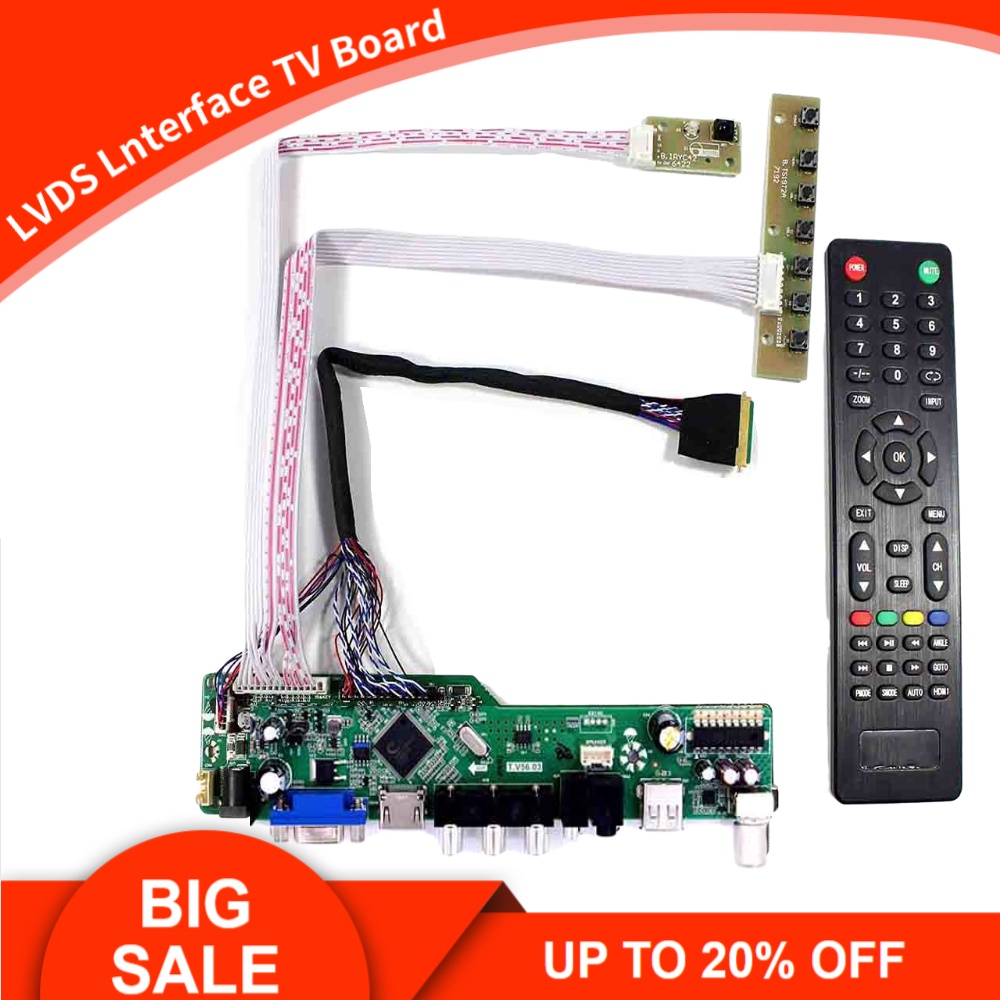 Control Board Monitor Kit for N140BGE-L11/L12/L13/L21/L22/L23/L31/L32 TV+HDMI+VGA+AV+USB LCD LED ...