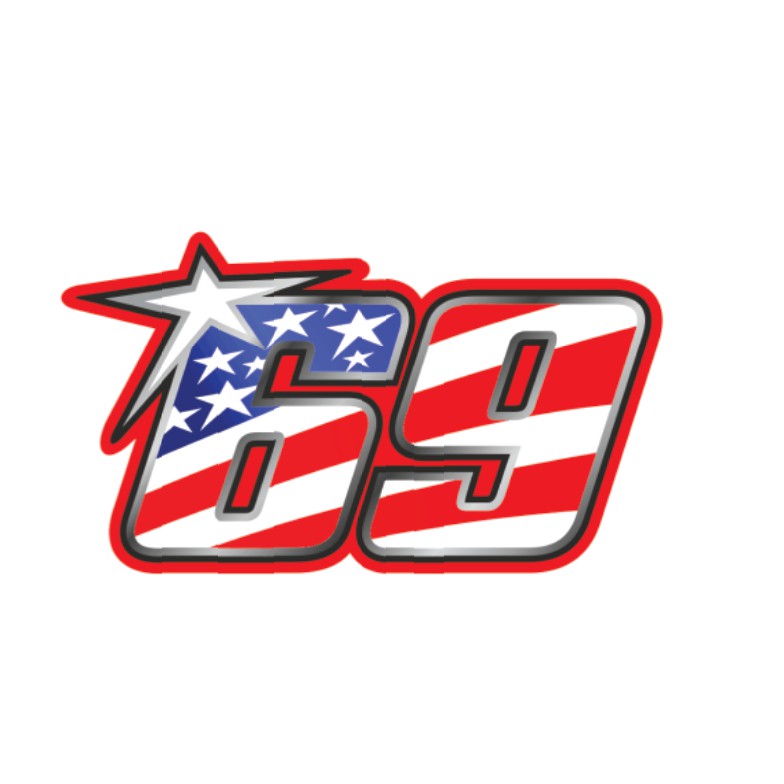 สติ๊กเกอร์ #69 Nicky Hayden (3M) | Shopee Thailand