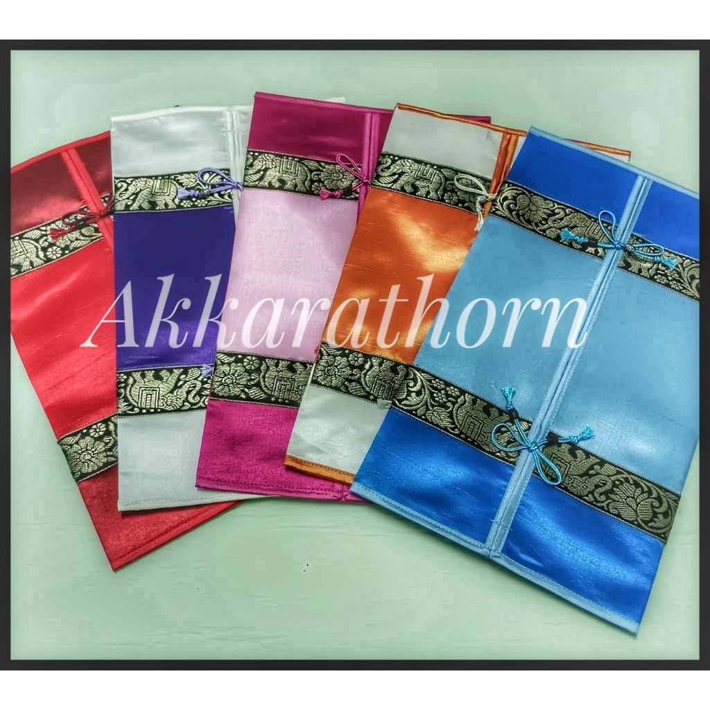 ปลอกใส่กล่องกระดาษทิชชู่สไตล์ลายริบบิ้นช้างไทย (Thai Tissue box Cover ...