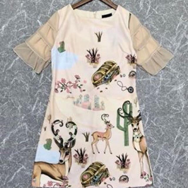 เดรสพิมพ์ลาย งานป้าย Kanyaphat | Shopee Thailand