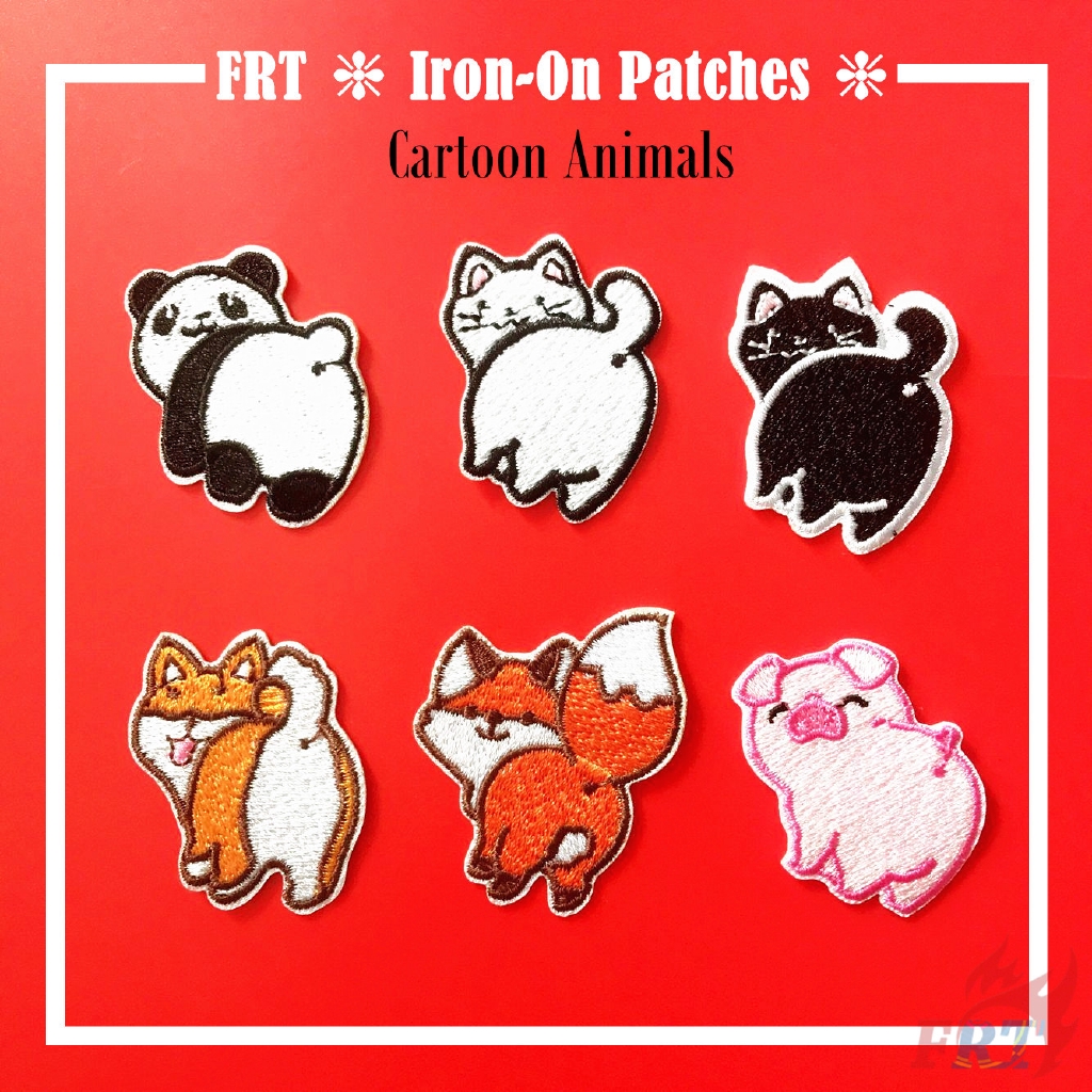 ☸ Animals Buttocks - Series 02 Patch ☸ 1Pc Cute Cartoon Pet Diy Sew on Iron on Badges Patches ...