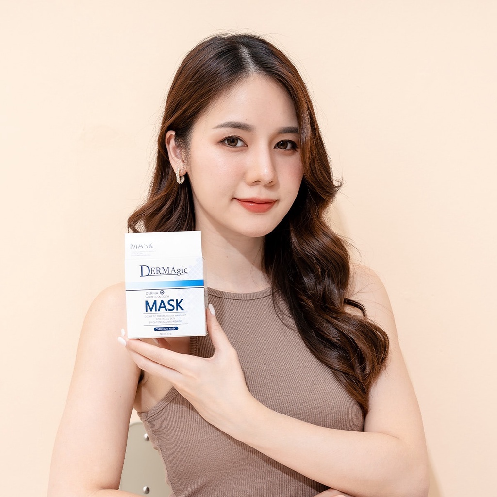 [แพคเกจใหม่ Dermatid] Dermagic White & Smooth Mask 30g. เดอเมจิก ไวท์ ...