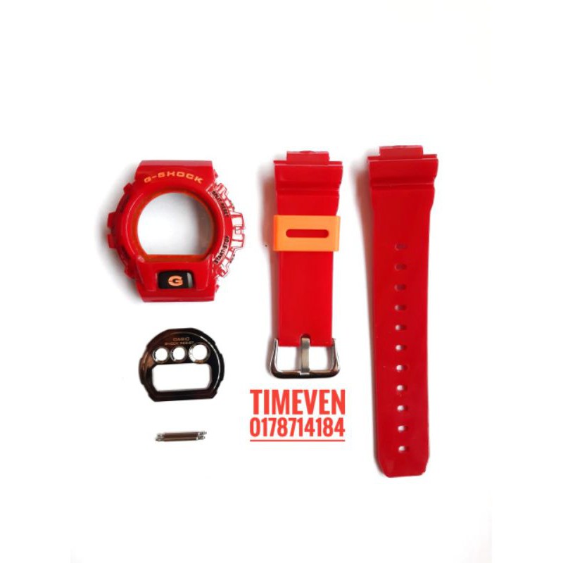 B&b BnB Band และ Bezel GShock DW6900 CB4 Mael Lambong สีแดง สีแดง ...