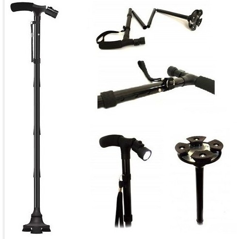Magic Cane ไม้เท้าช่วยเดินอัจฉริยะ พับได้ พร้อมไฟฉายในตัว ปรับระดับได้ ...