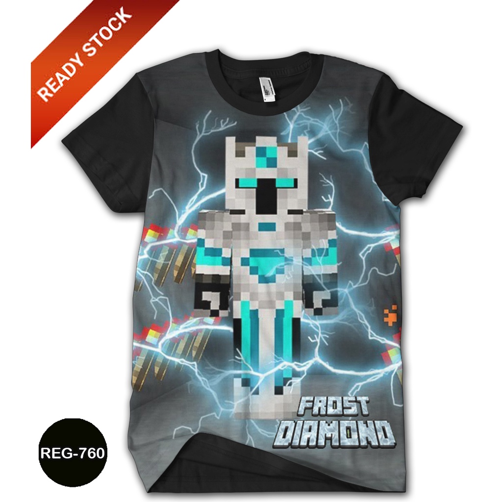 เสื้อยืด Frost Diamond Minecraft สําหรับเด็กและผู้ใหญ่ Frost Diamond ...