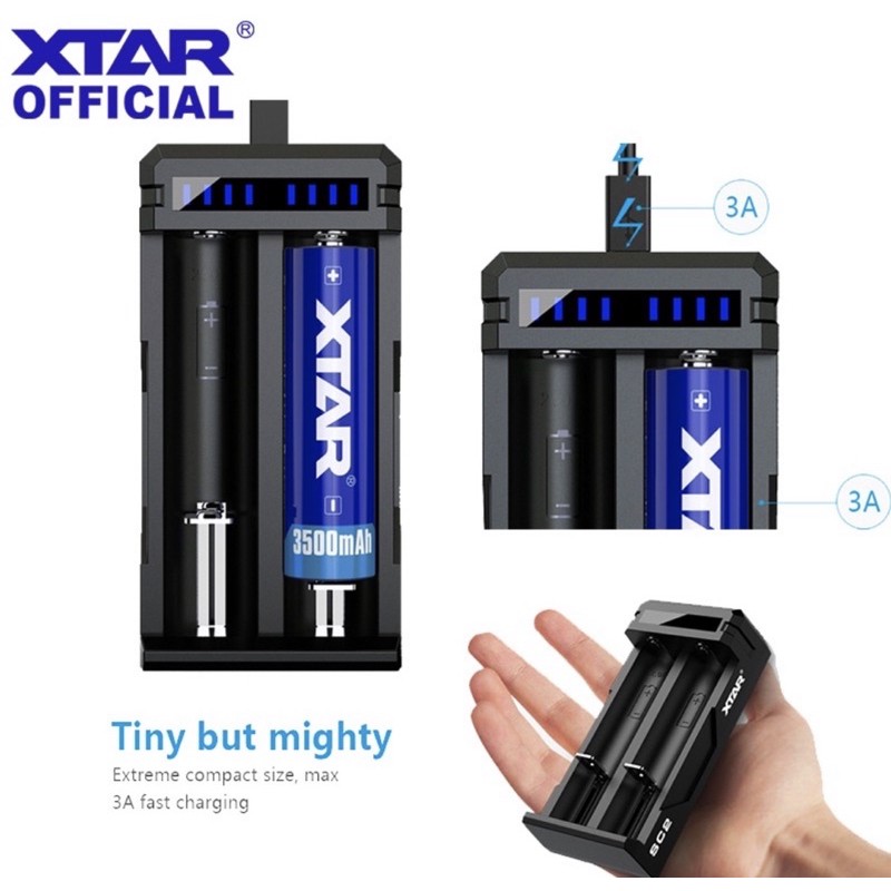 Xtar SC2 เครื่องชาร์จถ่าน ของแท้ จ่ายไฟ3A | Shopee Thailand