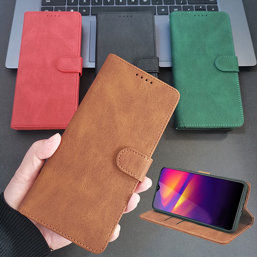 เคสหนัง ฝาพับ พร้อมช่องใส่บัตร สําหรับ ITEL A56 A56 Pro | Shopee Thailand