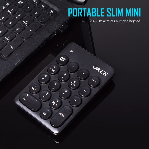 ℡OKER Wireless K2610 Numberic Mini Keypad คีย์บอร์ด แป้นตัวเลข ไร้สาย ...