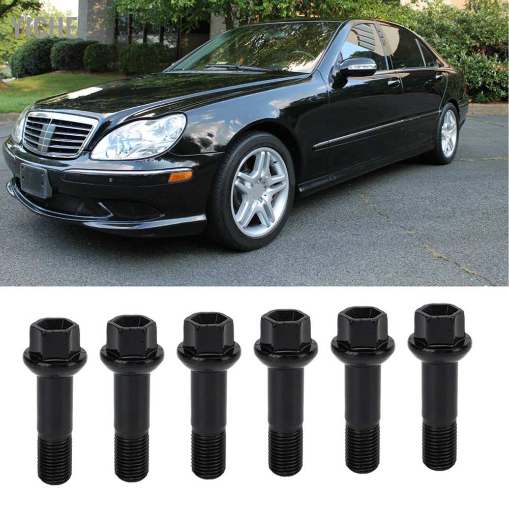 YiChe 20pcs ชุดน็อตยึดน็อตล้อสีดำ 0009907607 อุปกรณ์เสริมสำหรับรถยนต์ ...