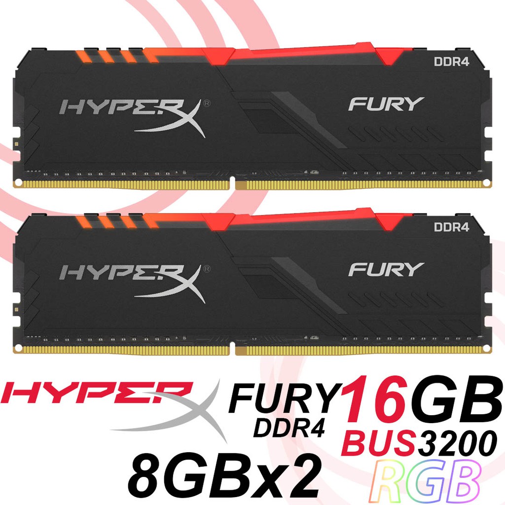 RAM PC HYPERX FURY 16GB BUS3200 DDR4 8*2 RGB #มือสอง | Shopee Thailand