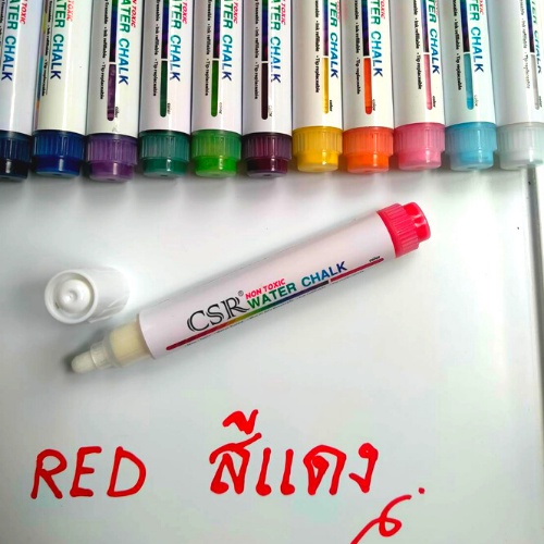 ปากกาไวท์บอร์ด CSR Water Chalk Size M ขนาดเส้น 6 มิล.(12สี เลือกได้ ...