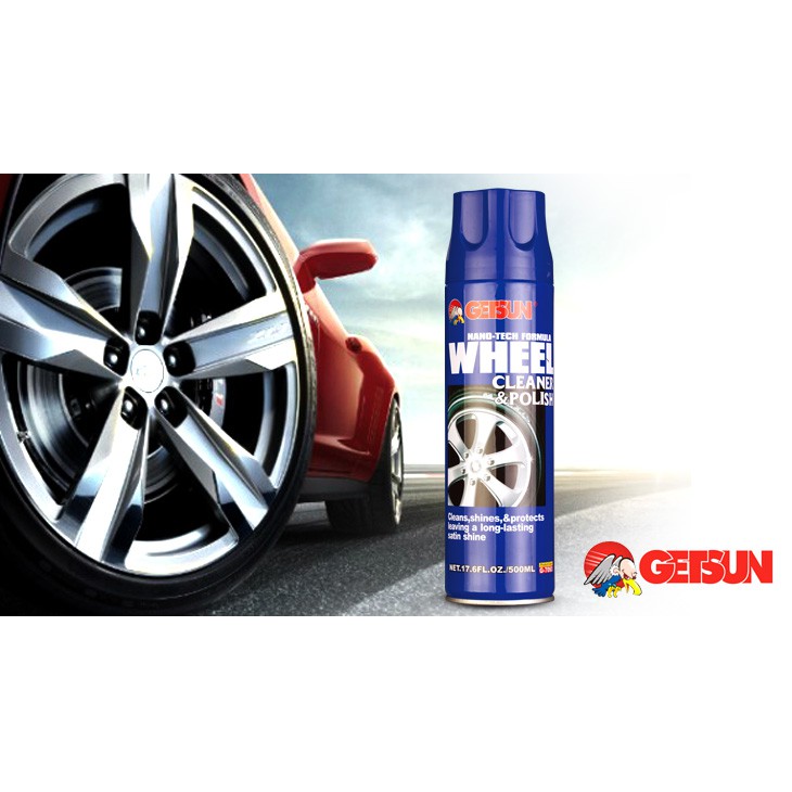 Getsun Wheel Cleaner & Polish 500ml สเปย์โฟม สเปย์ทำความสะอาดล้อแม๊ก ...