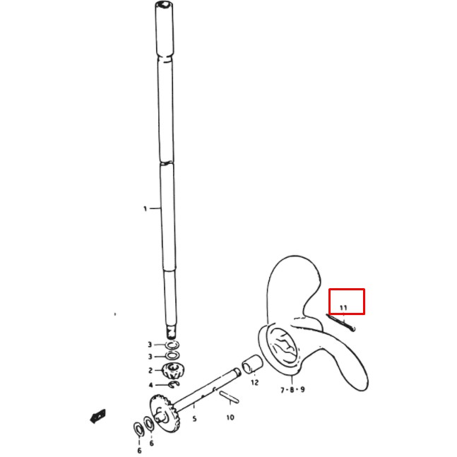09204-02001-000 PIN สลัก เครื่องยนต์เรือซุซุกิ Suzuki Outboard 09204-02001 0920402001000 ...