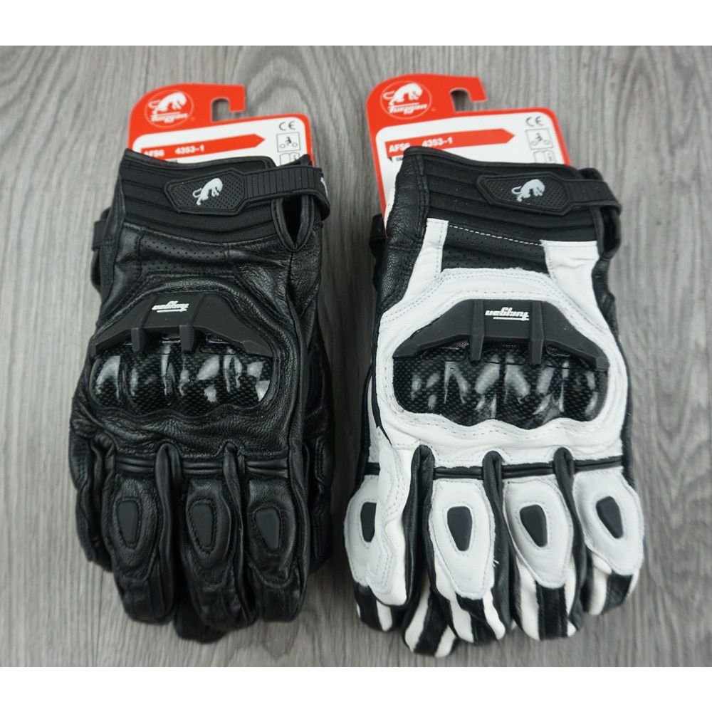 Furygan AFS 6 ถุงมือมอเตอร์ไซค์ อัศวิน สั้น คาร์บอนไฟเบอร์ ป้องกันการตก ถุงมือหนัง ระบายอากาศ ...