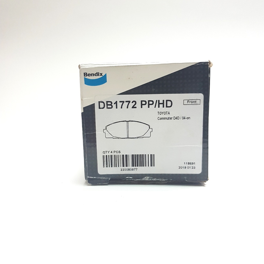 ผ้าเบรก Bendix รุ่น HEAVY DUTY // DB1772 (FRONT) สำหรับ TOYOTA คอมมูเตอร์ คอมมอนเรล D4D /05-on ...