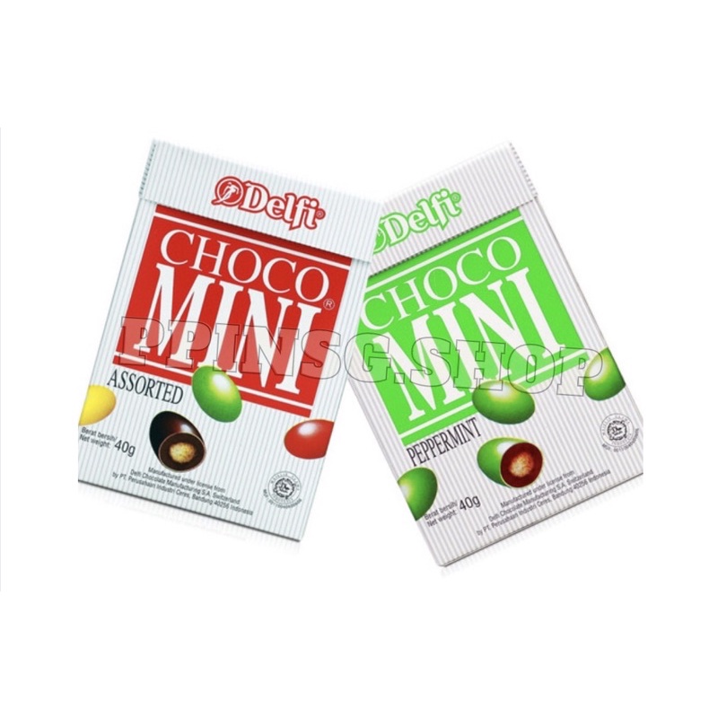 [พร้อมส่ง] 1 กล่องเล็กdelfi choco mini pepermint&assorted ชอคโกแลตมิ้น ...