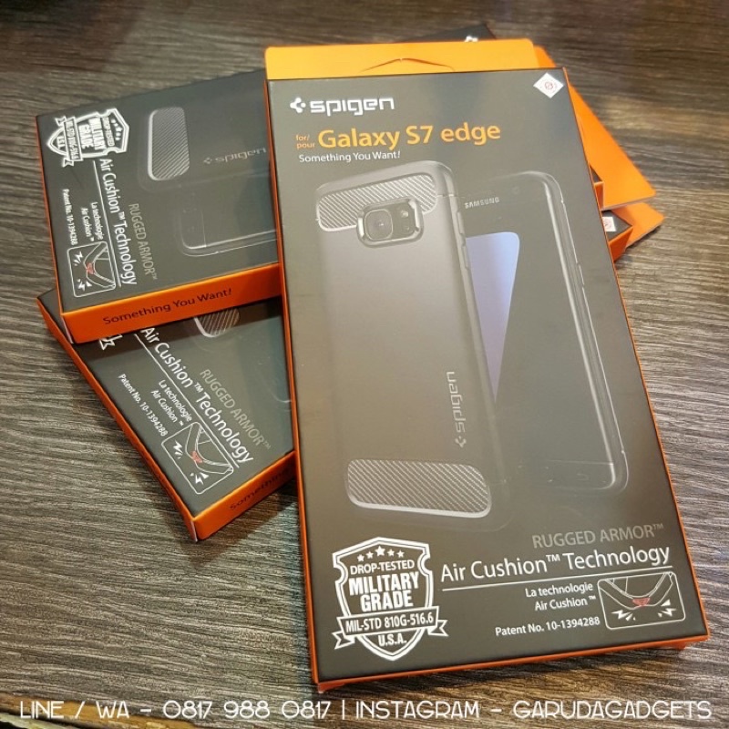เคส Samsung Galaxy S7 Edge Spigen Rugged Armor Soft Silicone Casing ...