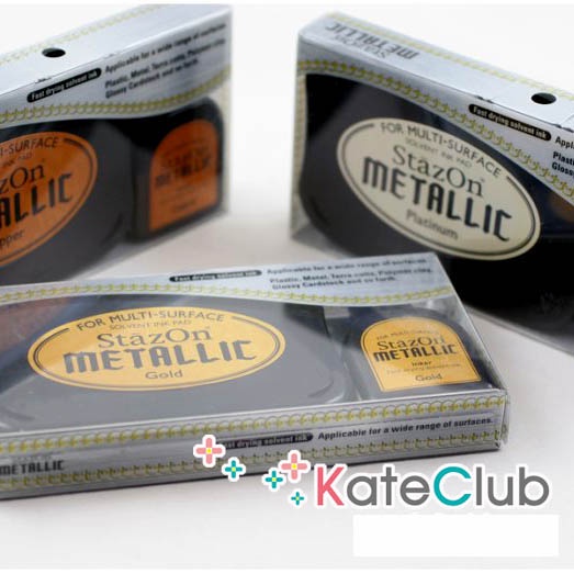 หมึก StazOn Metallic หมึกกันน้ำ ปั๊มพลาสติก ภาพถ่าย | Shopee Thailand