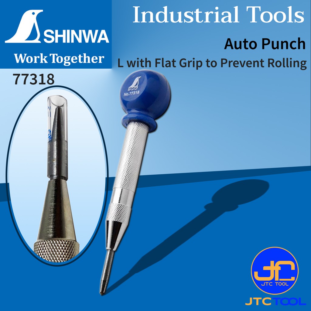 Shinwa เหล็กมาร์คโอโตเมติกขนาด L - Automatic Center Punch No.77318 ...