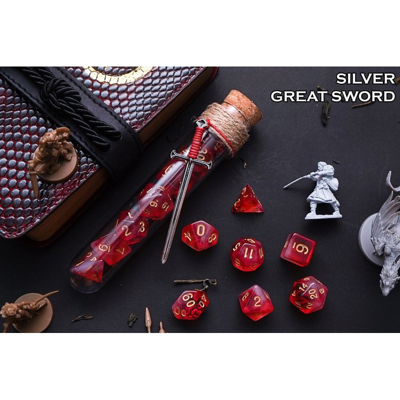 Potion of Healing & Legendary Hero Sword Dice Set of 7 | ลูกเต๋า Dice ...