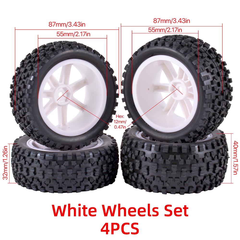 RC Car Wheels and Tires for 144001 124019 12428 124017 124016 124018 ...