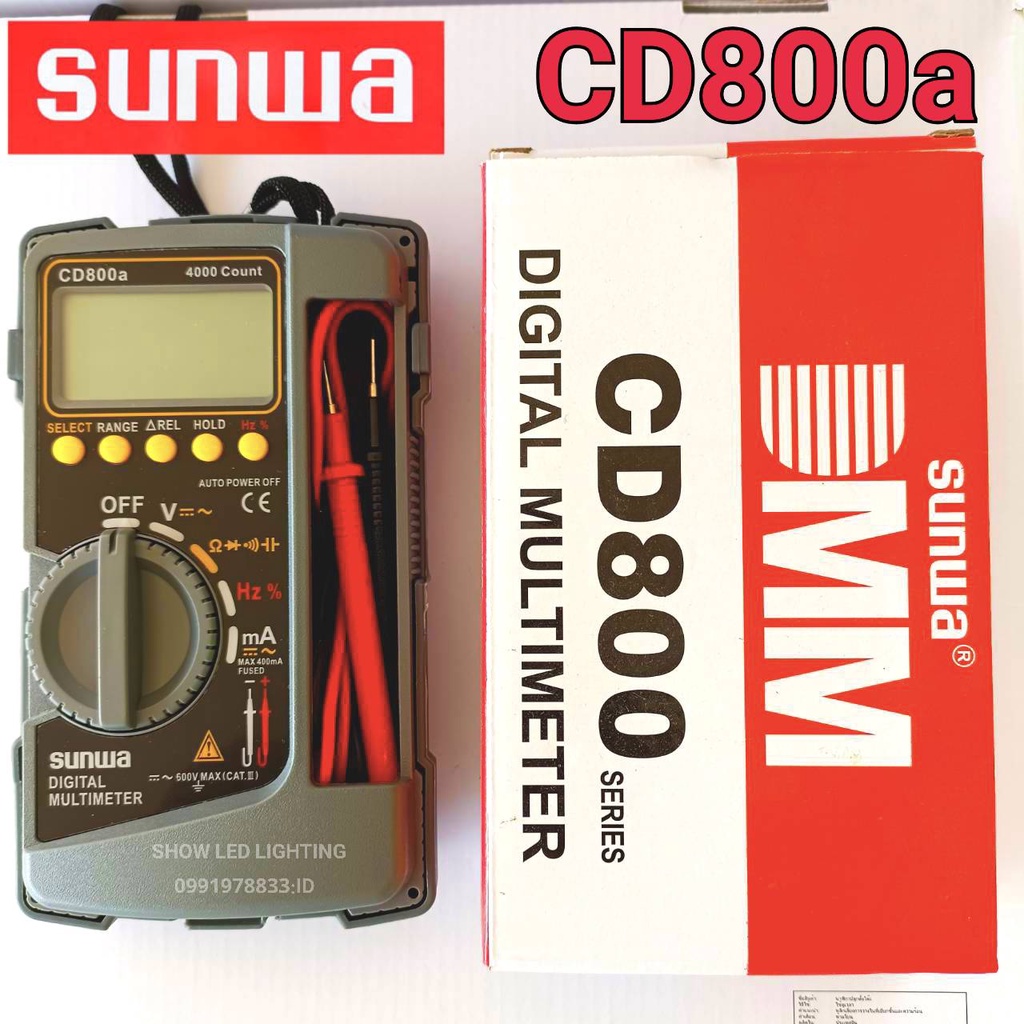 Sunwa CD800a Digital Multimeter มัลติมิเตอร์ มิเตอร์วัดไฟ ดิจิตอลมัลติ ...