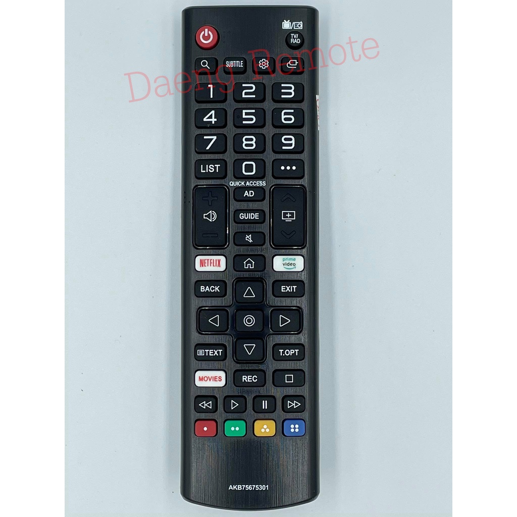 รีโมทใช้กับทีวี LG รุ่น AKB75675301 **รุ่นและปุ่มคำสั่งที่ตรงกันจะใช้ ...