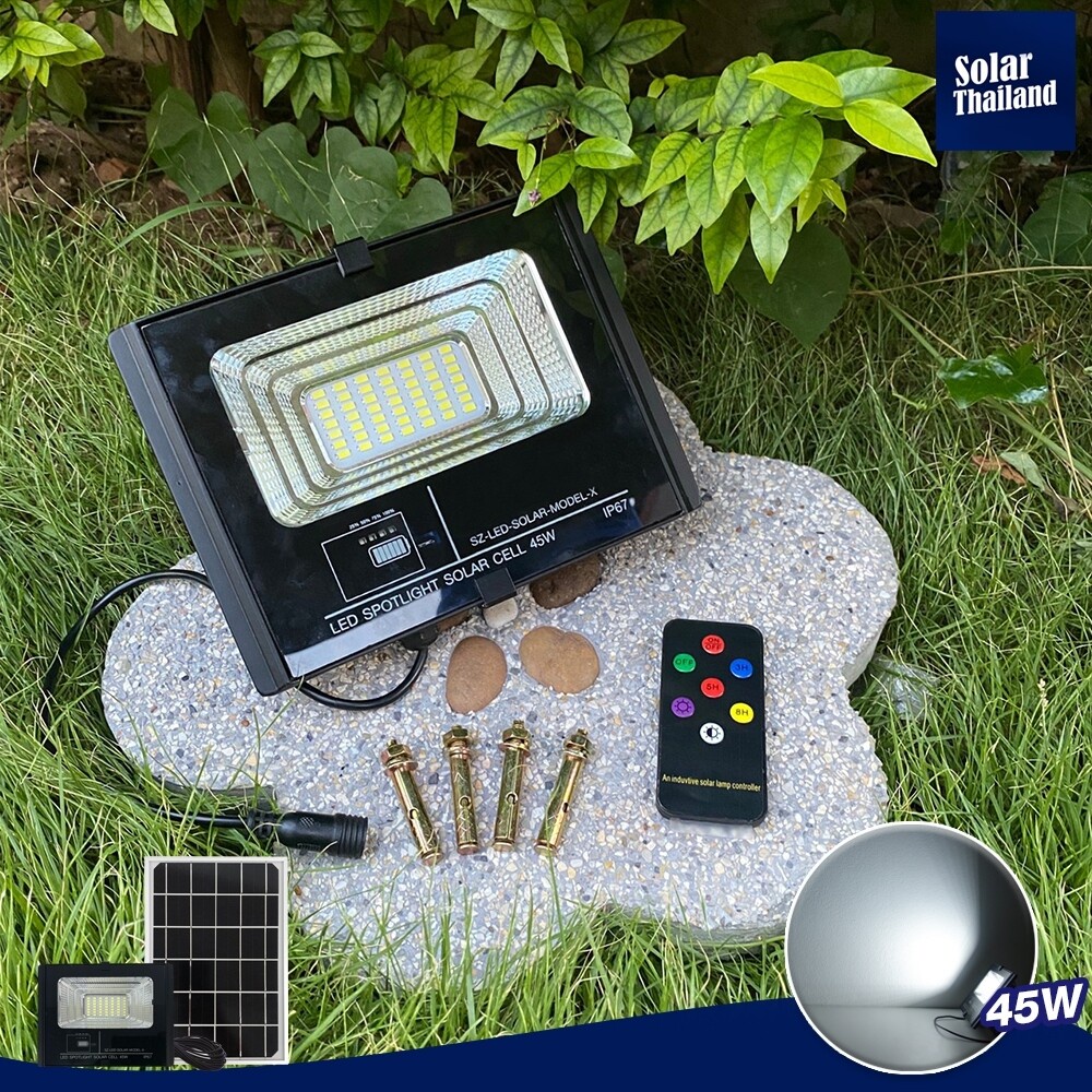 Solar Thailand [ 1 โคม ] สปอร์ตไลท์โซล่าเซลล์ spotlight solar cell 45W ...