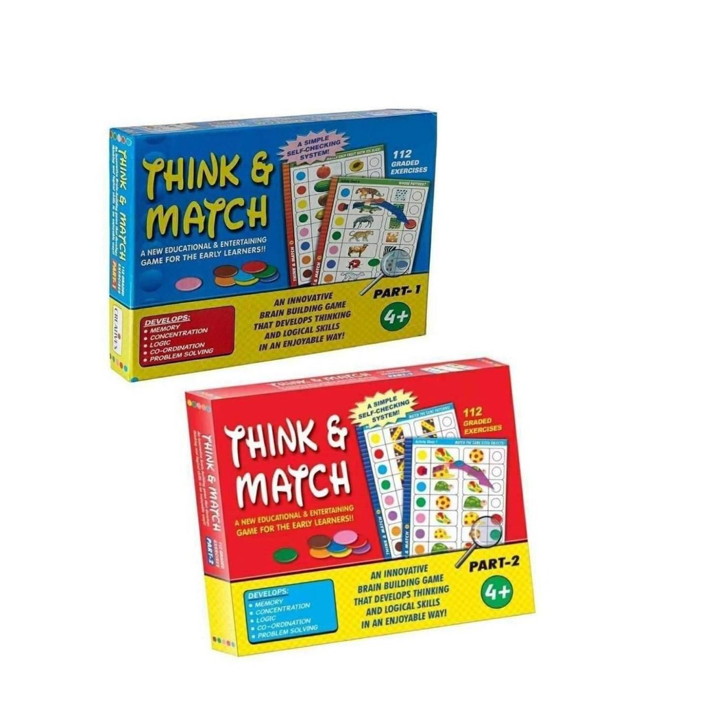 Think and match เกมฝึกสมอง เกมฝึกความคิดสำหรับเด็ก เกมจับคู่ | Shopee ...