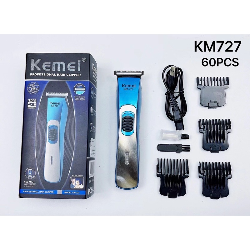 KEMEIปัตตาเลี่ยนตัดผมไร้สายรุ่นKM-727/ใช้ได้ทั้งเด็กและผู้ใหญ่/ฟันคม ...