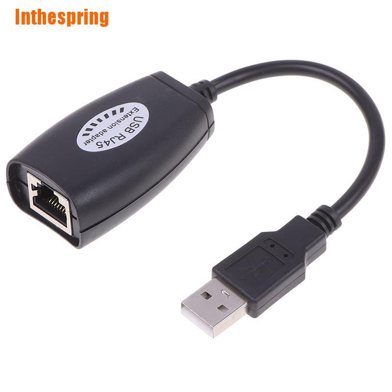 (Inthespring) อะแดปเตอร์สายเคเบิ้ล Usb Utp Extender Rj45 Ethernet Cat5E ...