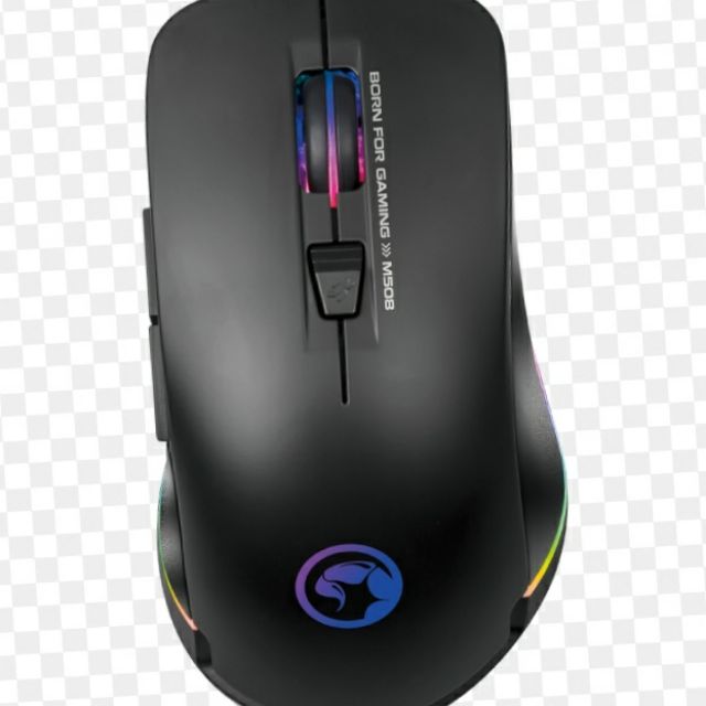 Marvo M508 เมาส์มาโคร ไฟสีรุ้ง - สีดำ | Shopee Thailand